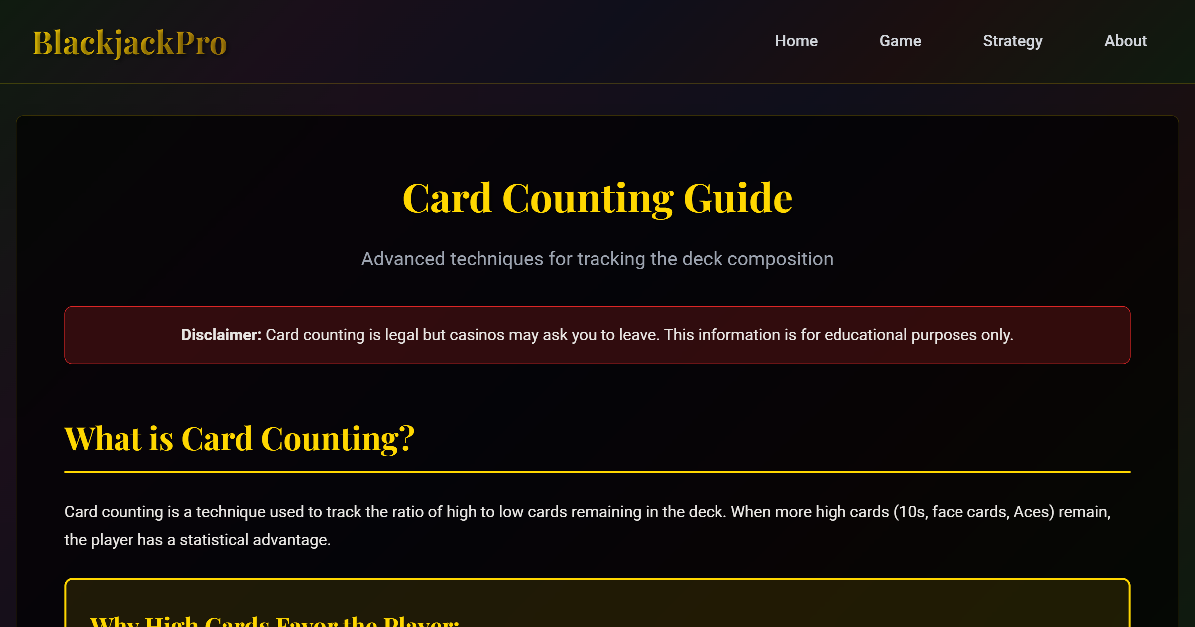 Learn Card Counting - Hi-Lo System Training | BlackjackPro