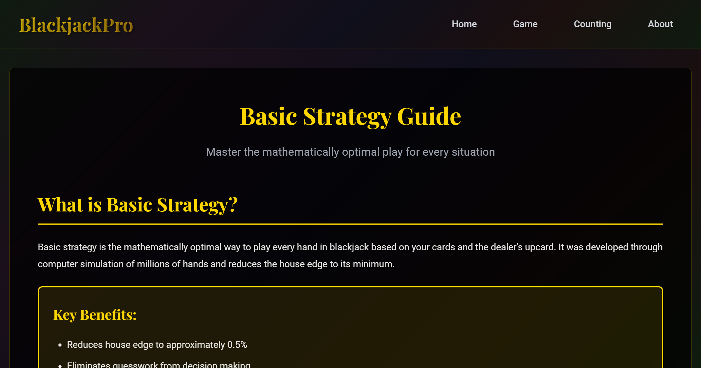 Blackjack Basic Strategy Chart - Interactive Guide | BlackjackPro